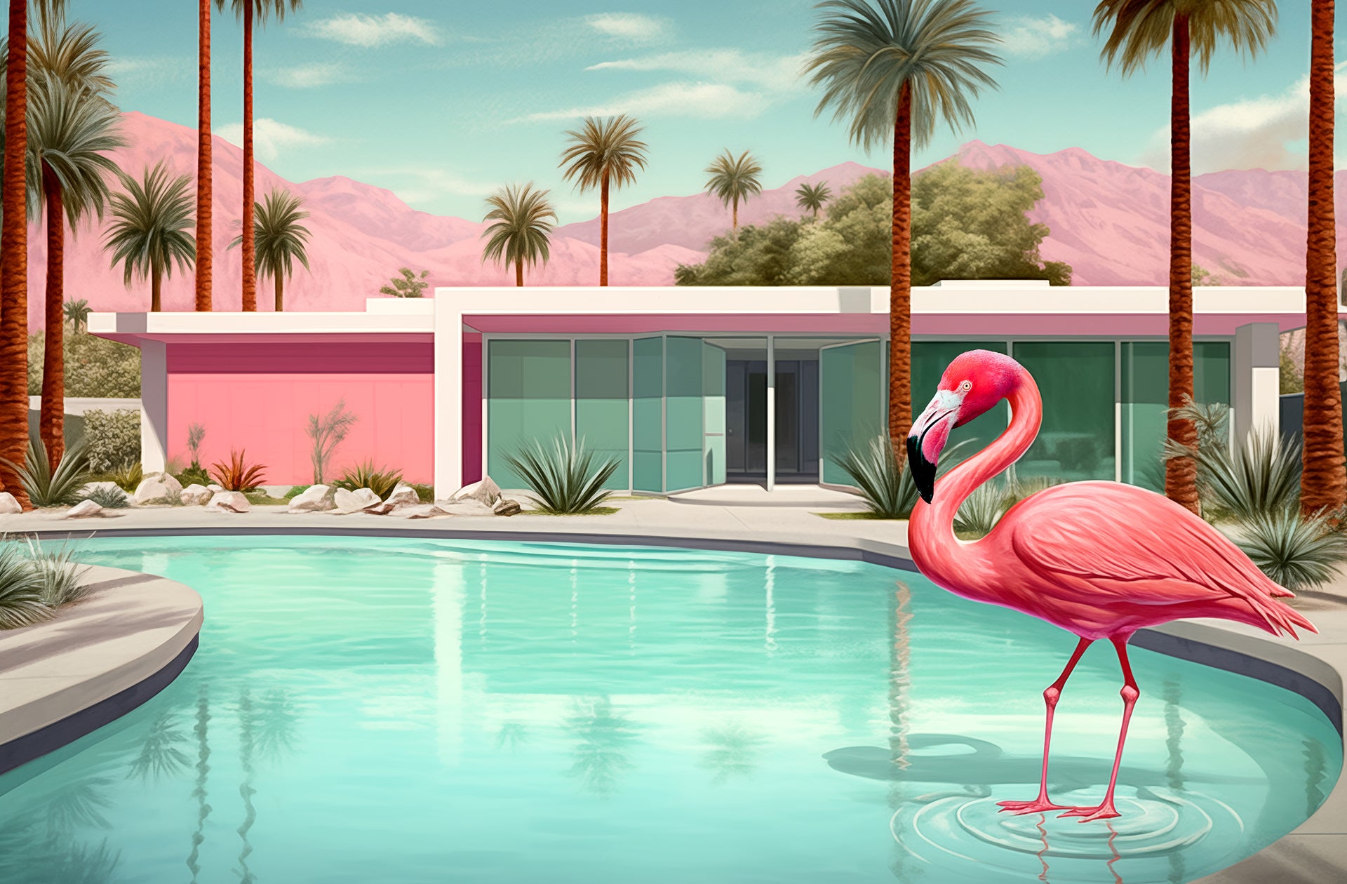 Palm Springs Mirage | Creative Photography on Acrylic Glass 120x80 cm – deep_walldesign